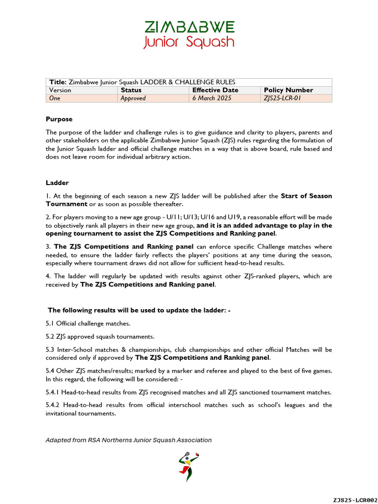 Challenge and Ladder Rules-2025 - Public Circulation | PDF | Justice ...