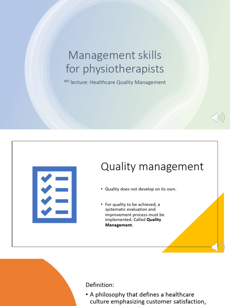 Management Skills, 8th Lecture 2 | PDF | Health Care | Patient