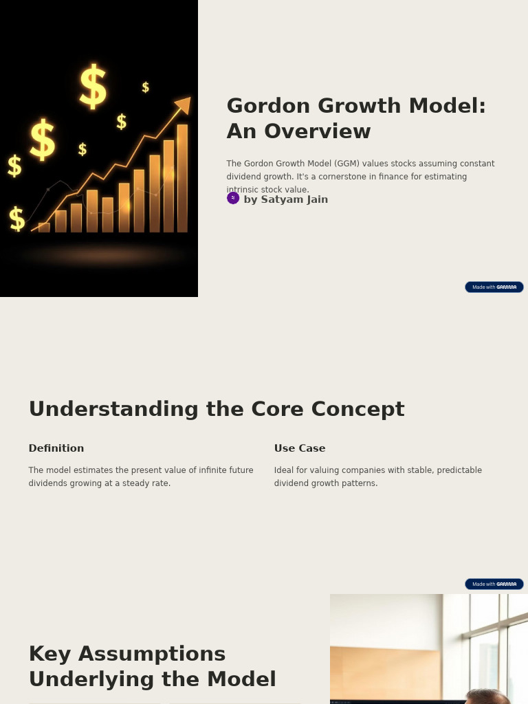 Gordon Growth Model An Overview | PDF | Discounted Cash Flow ...