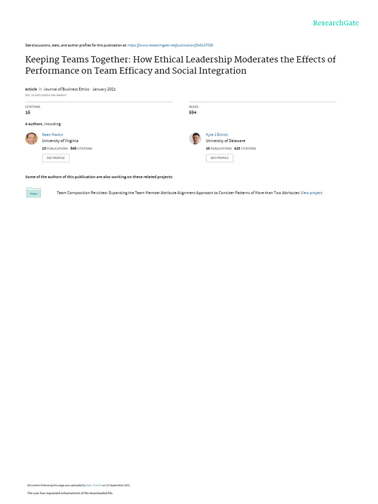 2021 Martin Emich Mcclean Woodruff JBE | PDF | Leadership | Attitude ...