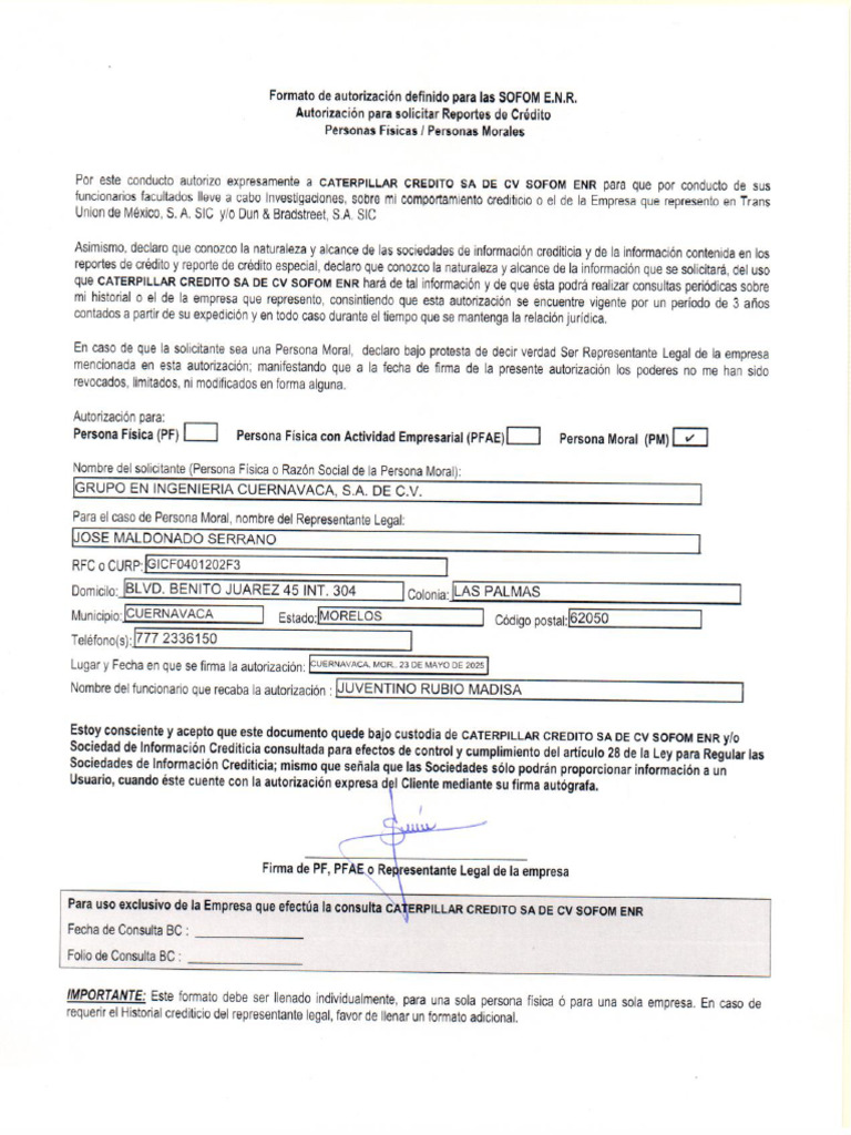 Fto. Autorizacion Sofom | PDF