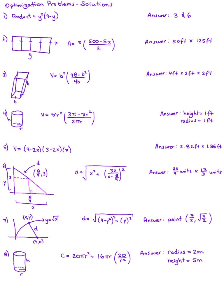 4 2b Optimization Homework Solutions | PDF