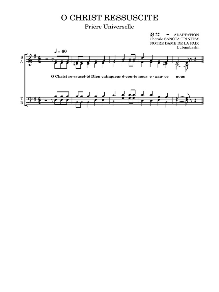 O Christ Ressuscite | PDF