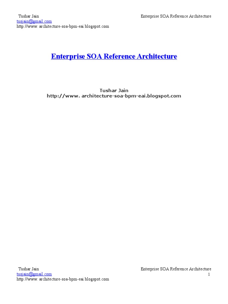 Enterprise SOA Reference Architecture | PDF | Service Oriented ...