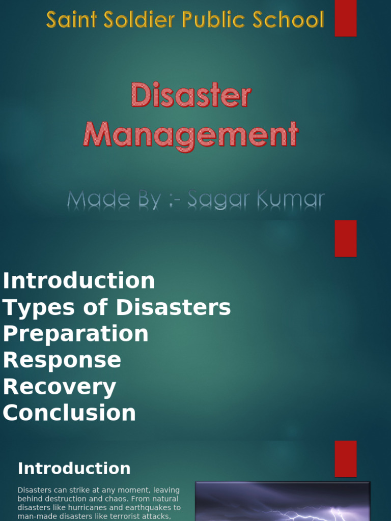 Conclusion on Disaster Management | PDF | Emergency Management | Emergency