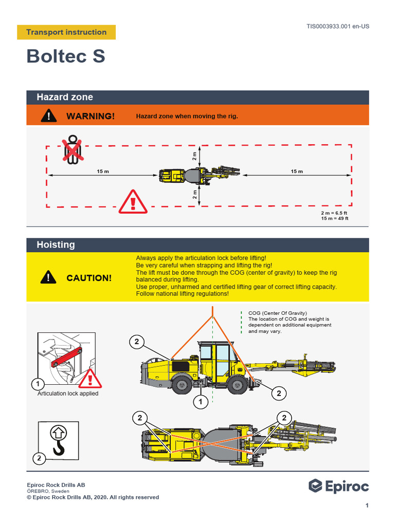 TIS0003933.001 en-US Transport Instruction Boltec S - Mk4 | PDF