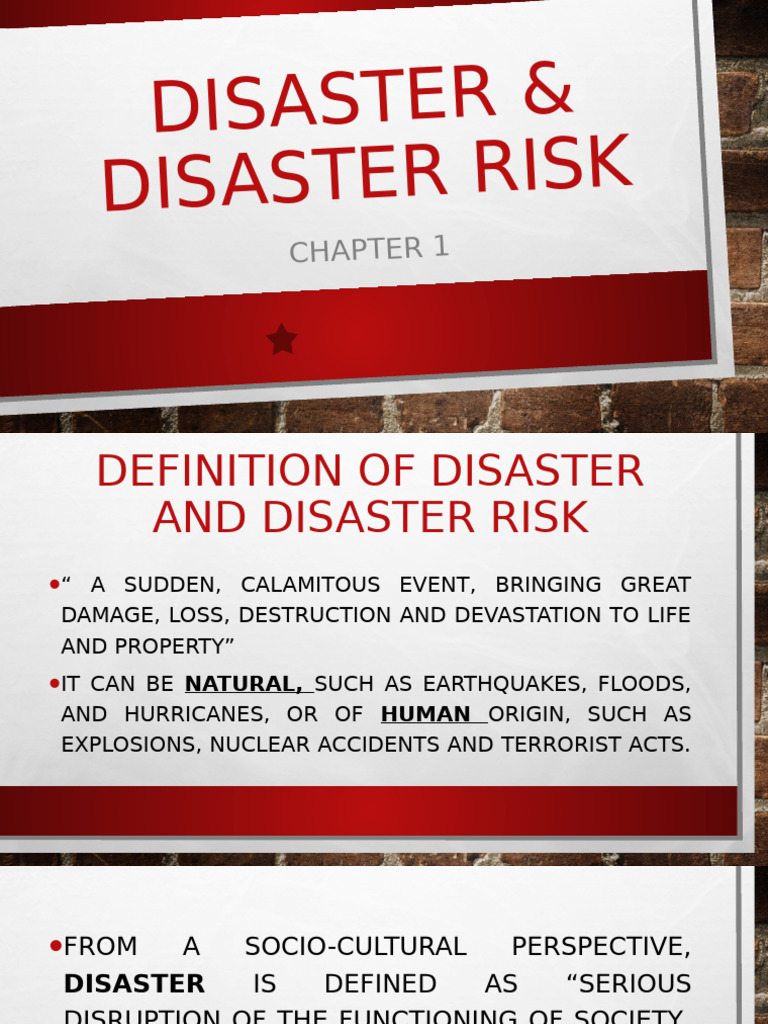 Understanding Disasters and Risks | PDF | Natural Disasters | Tropical ...