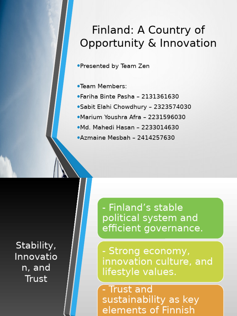 Finland Presentation | PDF | Finland | Innovation