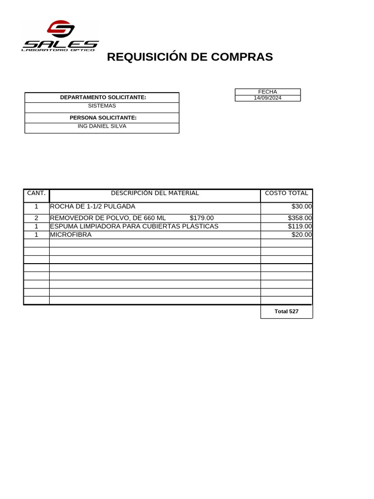 Requisicion de Compras | PDF