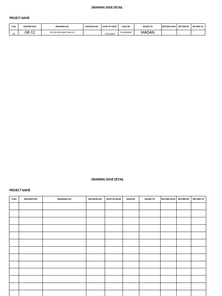 Talwinder Drawing Issue FAB-015 | PDF