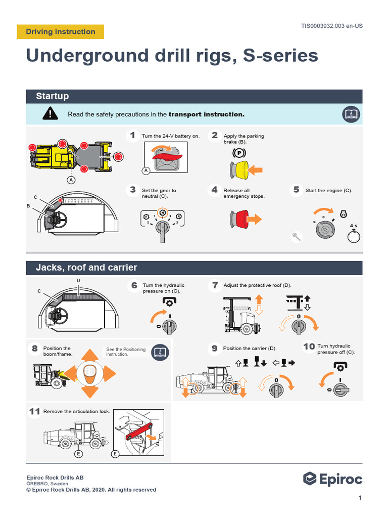TIS0003932.003 en-US Driving Underground Drill Rigs S-series | PDF ...