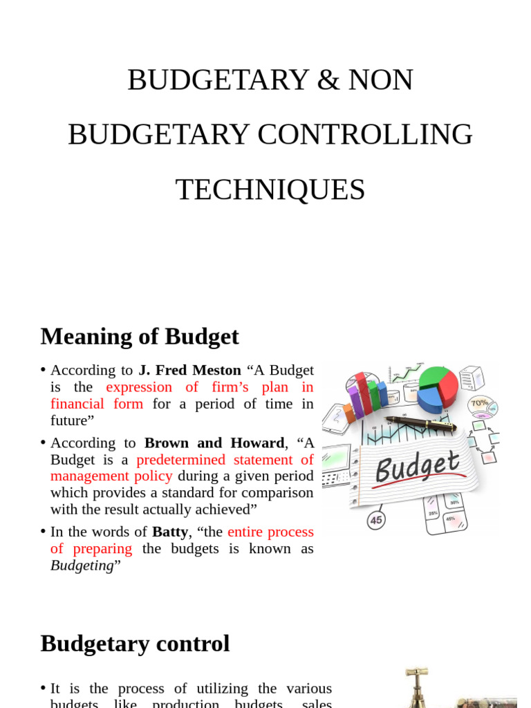 Budgetary and Non-Budgetary Control Techniques | PDF | Budget | Investing