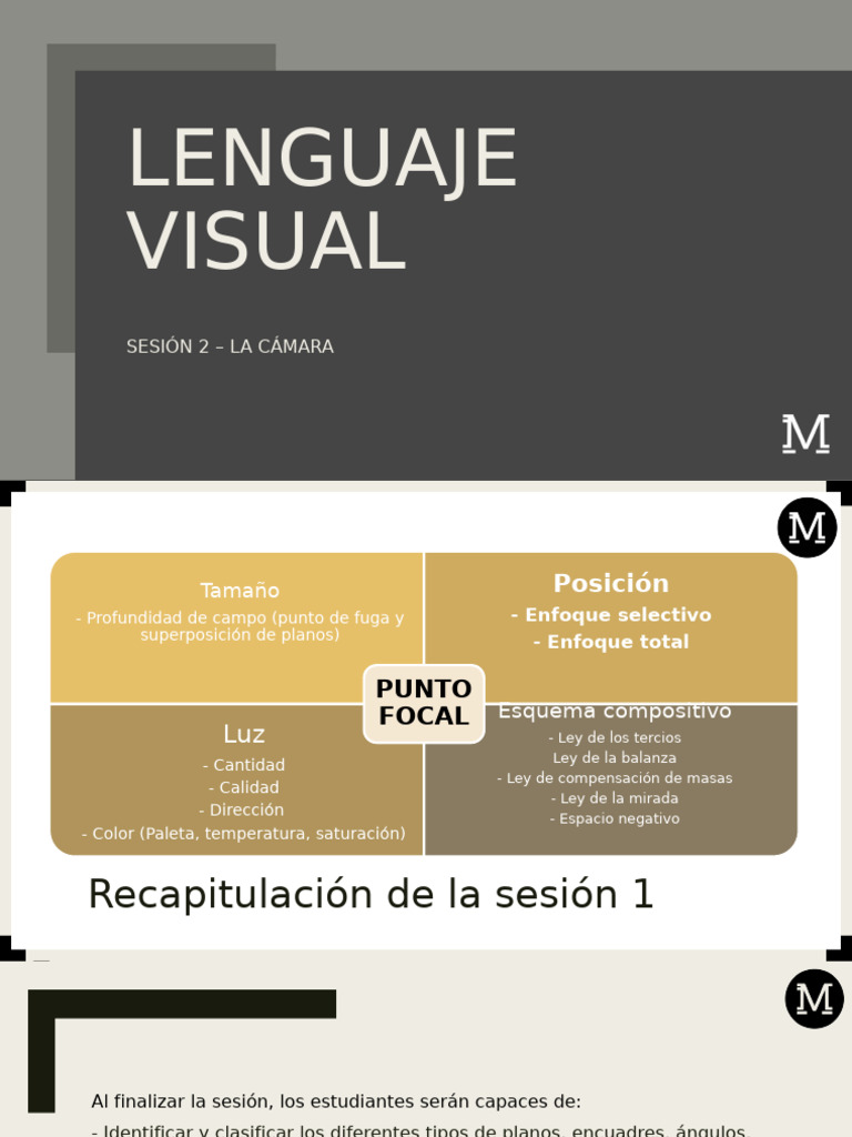 Lenguaje Visual Sesión 2 | PDF | Cámara