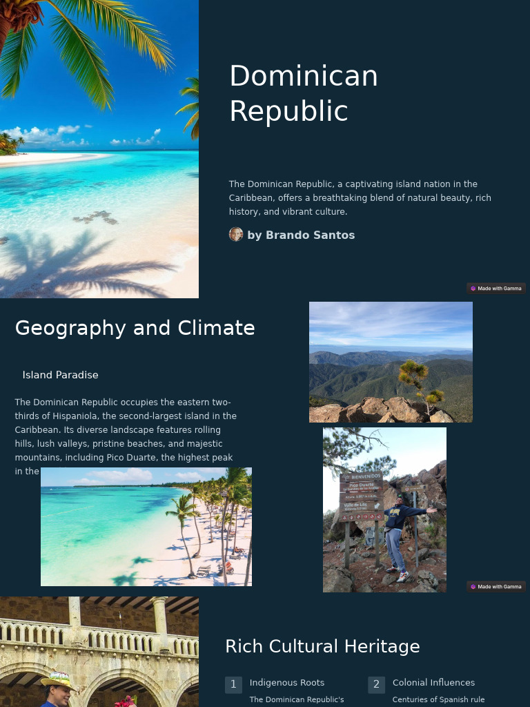 Introduction To The Dominican Republic | PDF | Dominican Republic | Cuisine