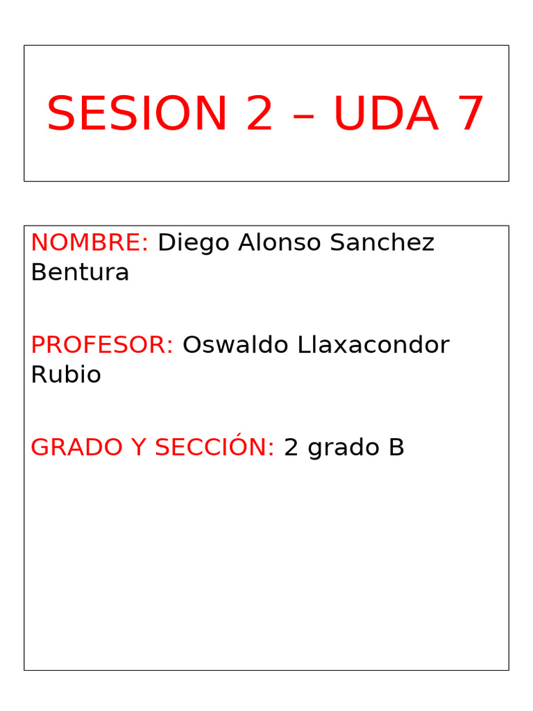 Sesion 2 Uda 7 | PDF