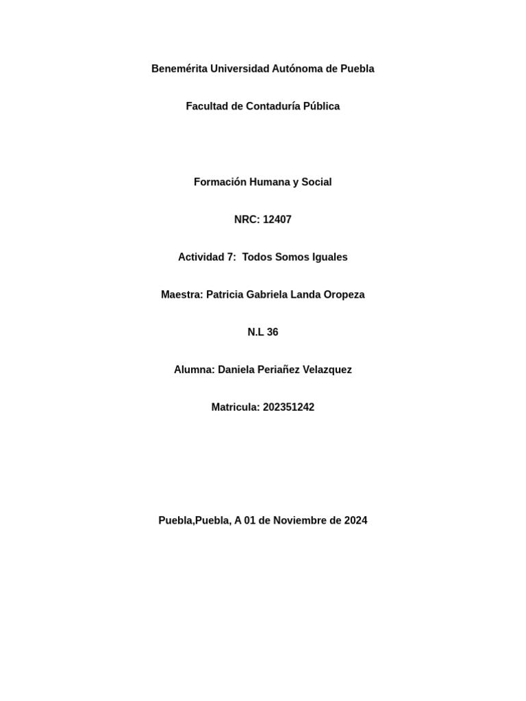 Act7. Inv - Perianez.velazquez - Daniela | PDF | Exclusión social | Discriminación