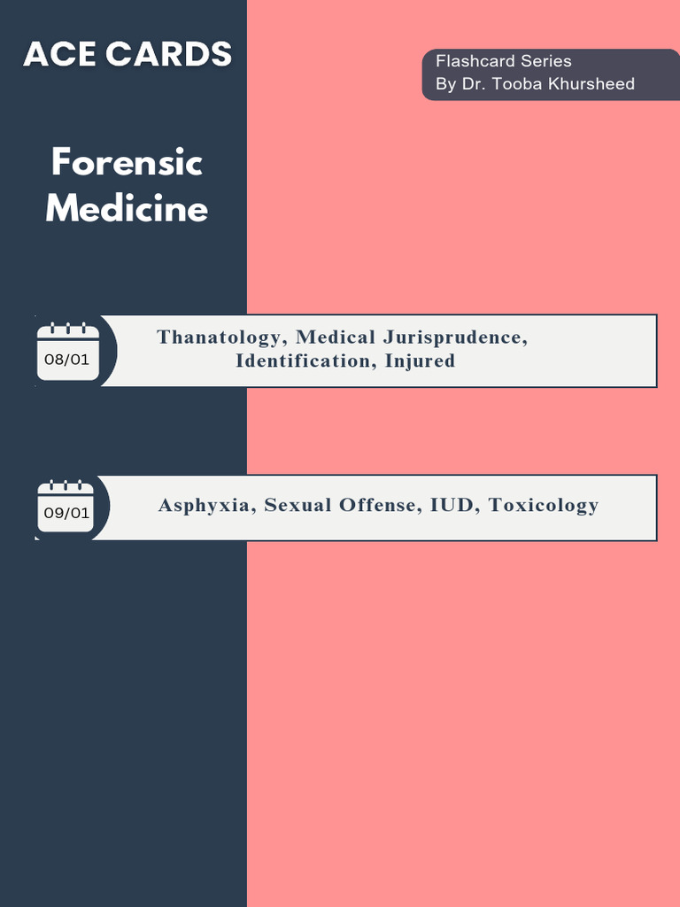 Ace Cards - Forensic Medicine - Flashcards | PDF