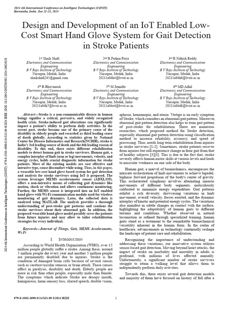Design and Development of an IoT Enabled Low-Cost Smart Hand Glove ...