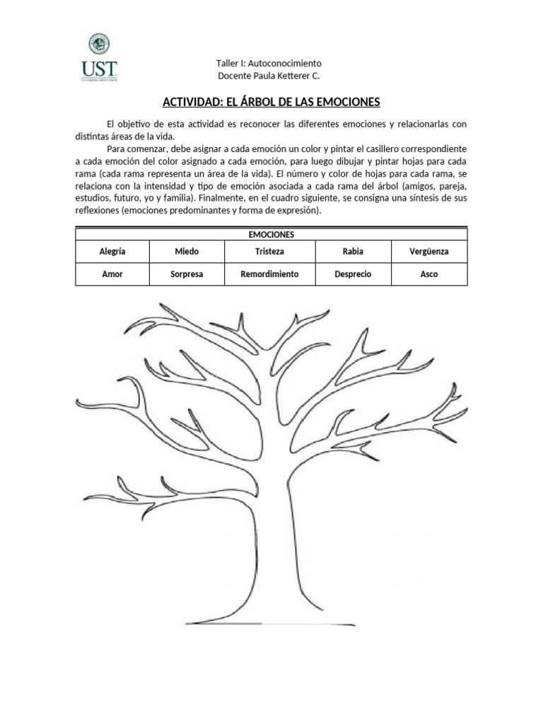 Actividad: Árbol de las Emociones | PDF