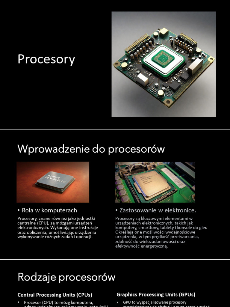 Prezentacja Procesory | PDF