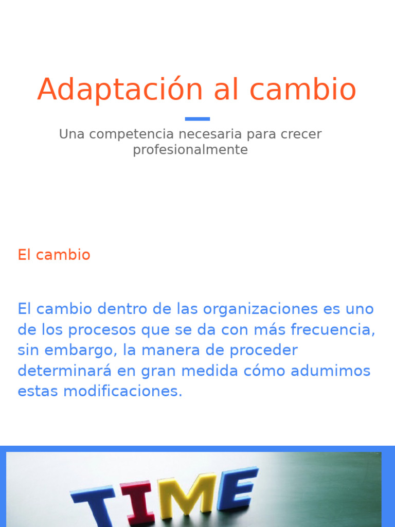 Adaptación Al Cambio | PDF