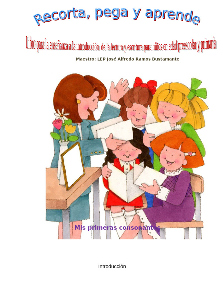 Libro de Lectura y Escritura Recorta Pega y Aprende | PDF | Fonología ...