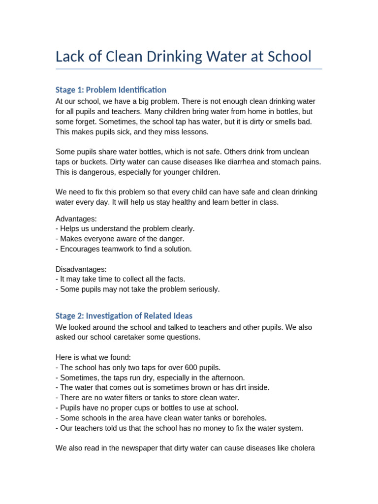 Clean Water Solutions for Schools | PDF | Drinking Water