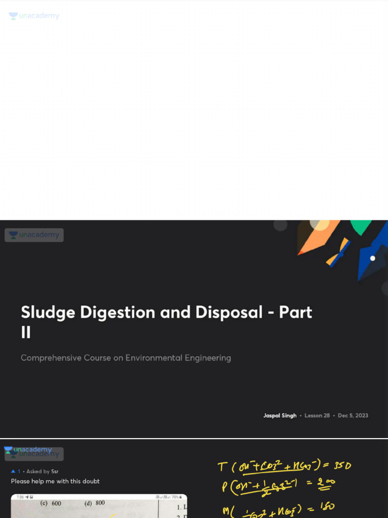26.sludge Digestion and Disposal - Pa With Anno 1706366 | PDF