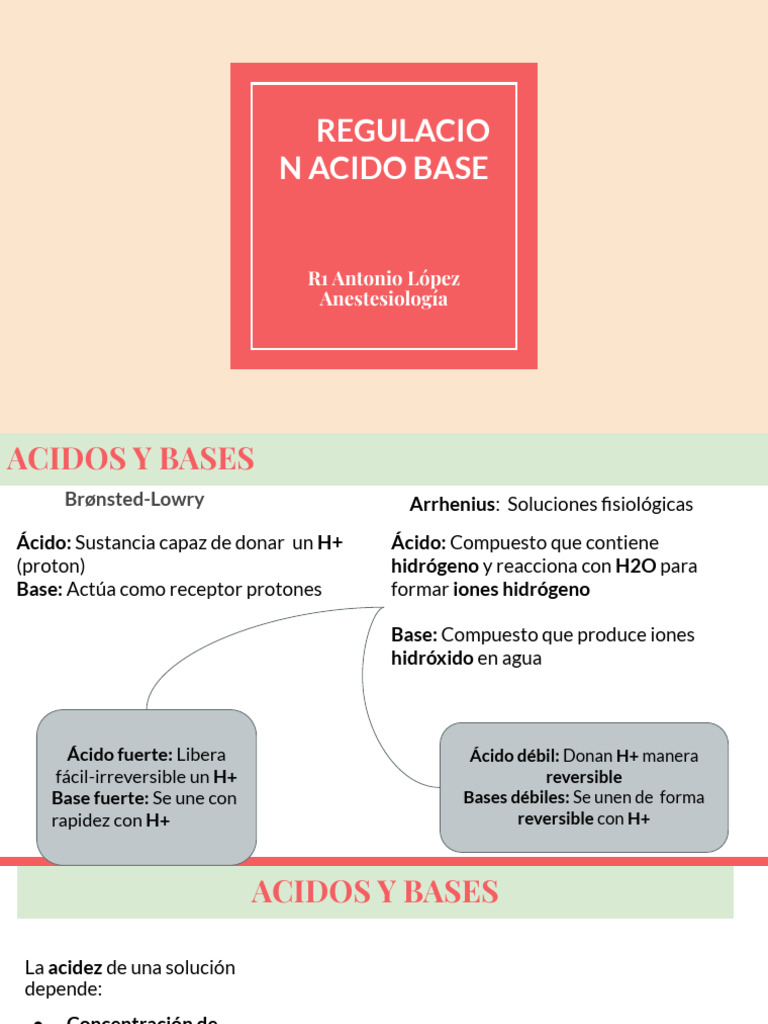Regulacion Acido-Base | PDF | Solución tampón | Ácido