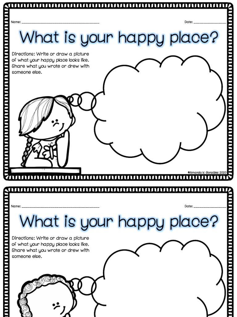 Happy Place Activity Worksheet | PDF