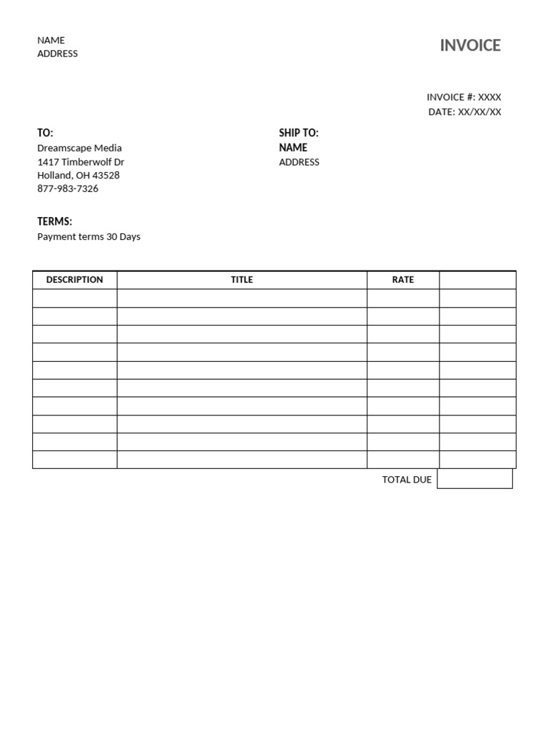 Invoice Blank | PDF