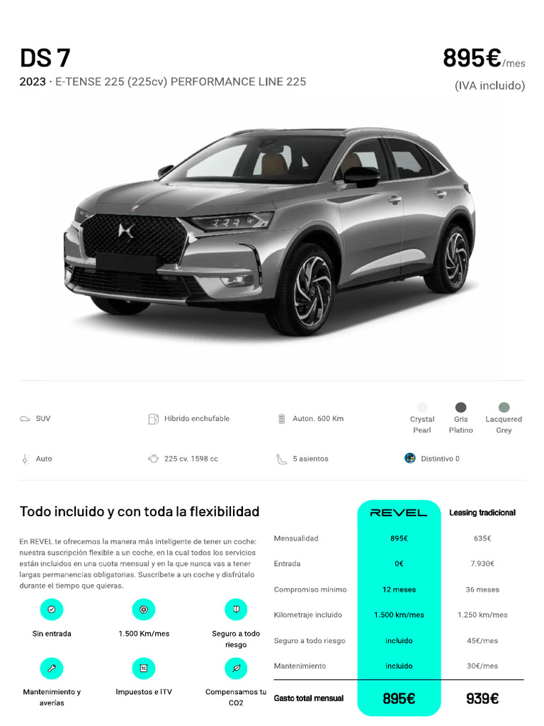 Ds 7 E-Tense 225 (225cv) Performance Line 2023 | PDF