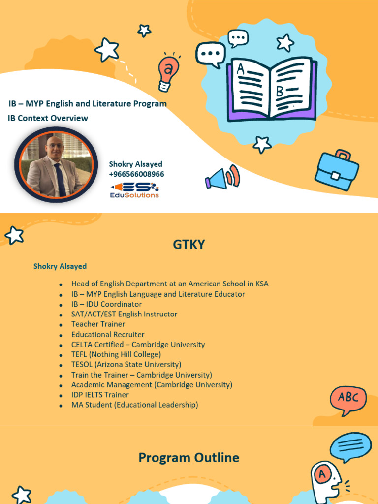 IB MYP English Program Overview | PDF | Cognition | Learning