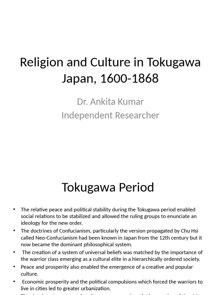 Religion and Culture in Tokugawa Japan | PDF