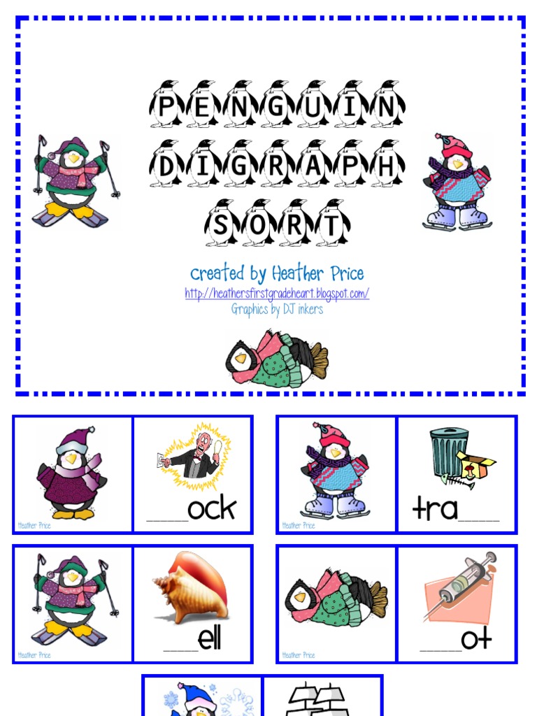 Penguin Digraph Sort | PDF | Games & Activities | Cooking, Food & Wine
