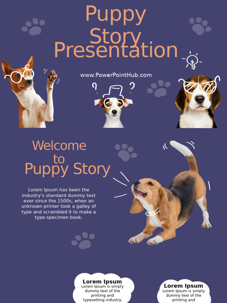 PowerPointHub Puppy Story FpF6ax | PDF | Infographics | Typography