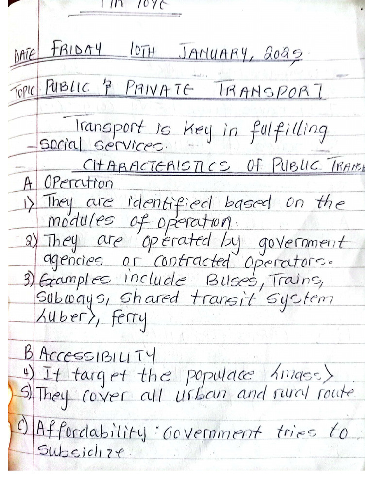 Transport System | PDF