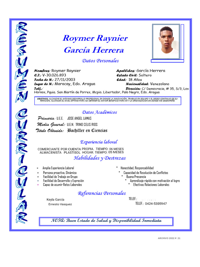 Curriculum Roy | PDF