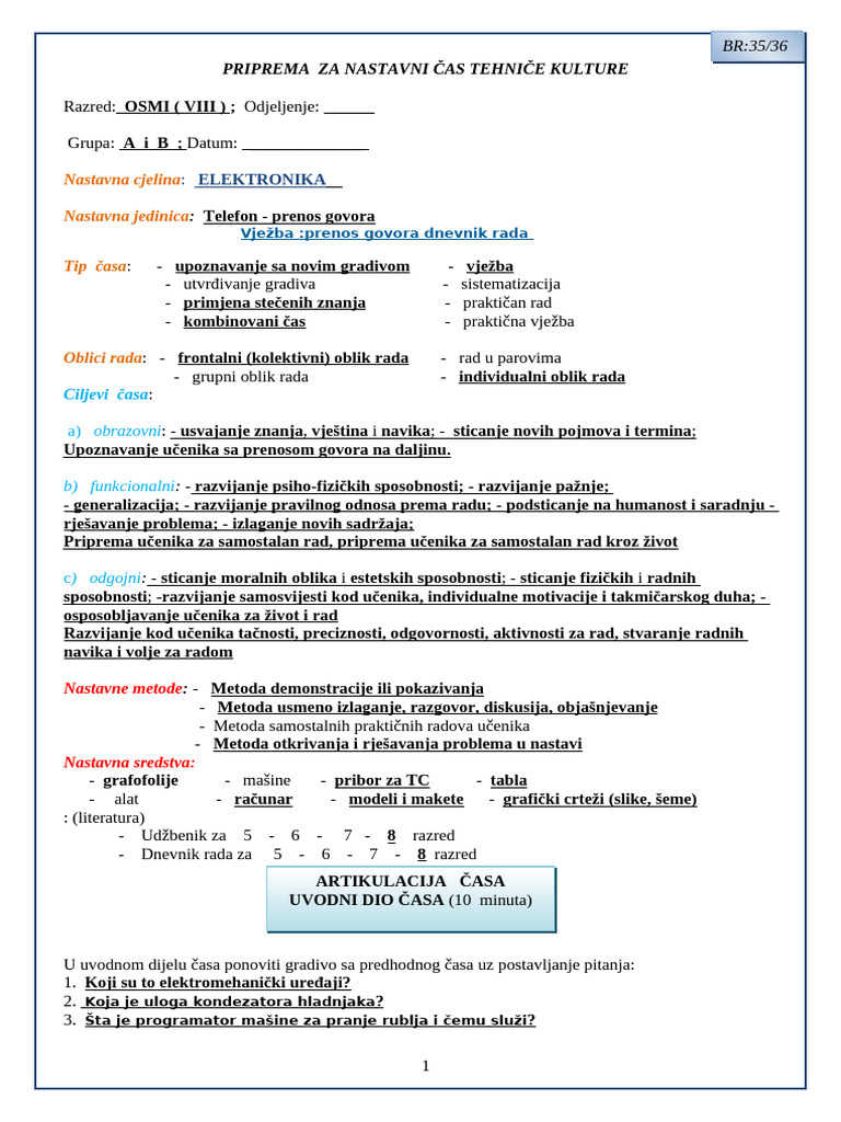 Priprema 35,36 | PDF