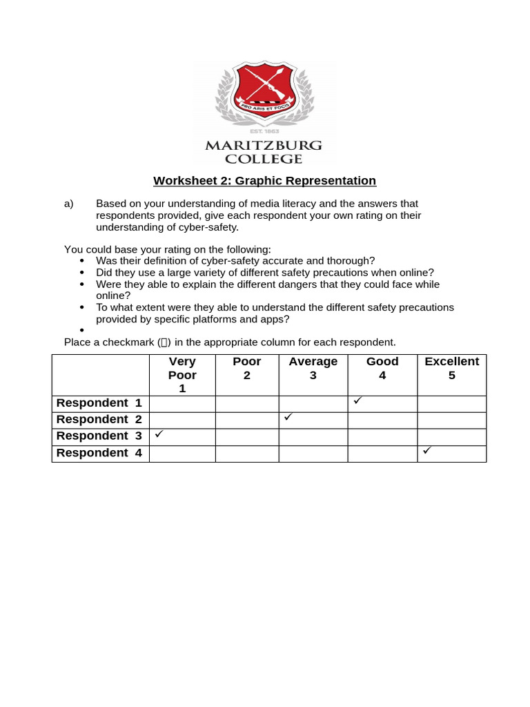 Life Orientation Worksheet 2 | PDF