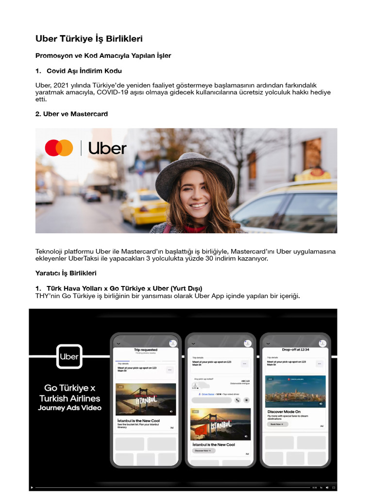 Uber İş Birlikleri | PDF