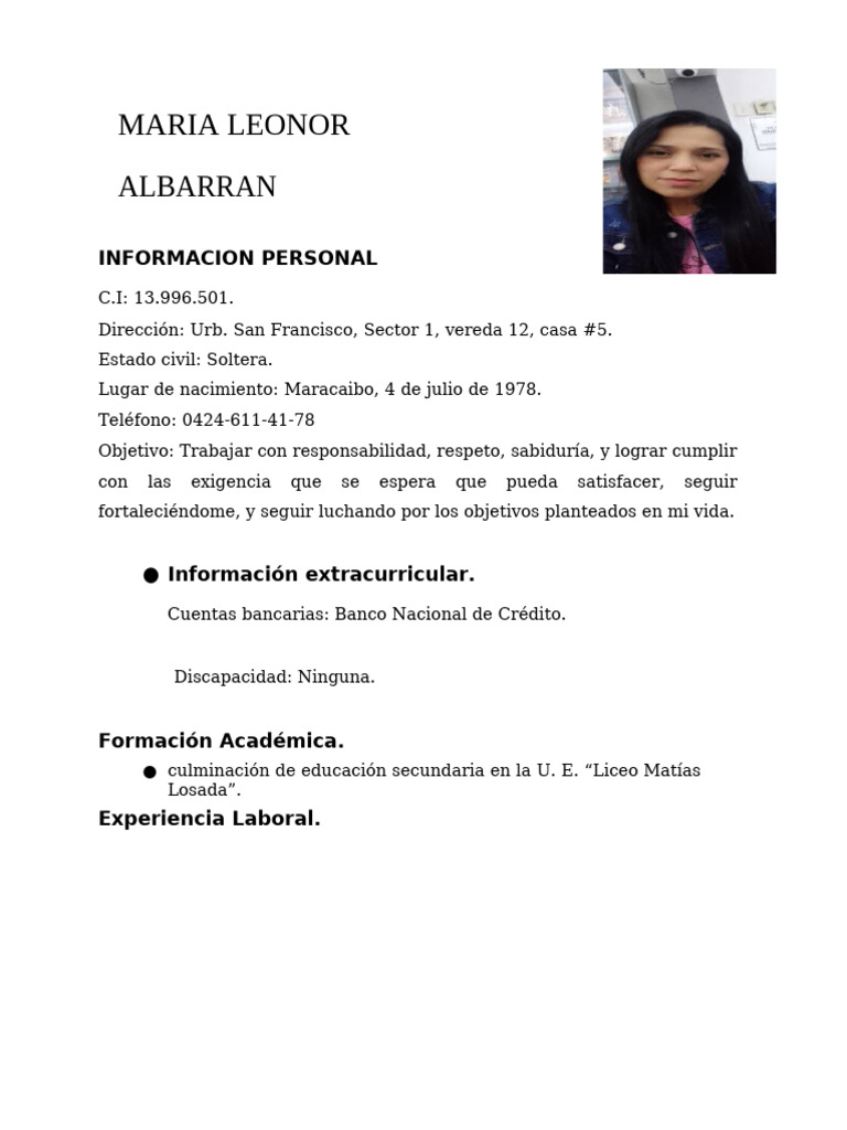 Curriculum Maria | PDF
