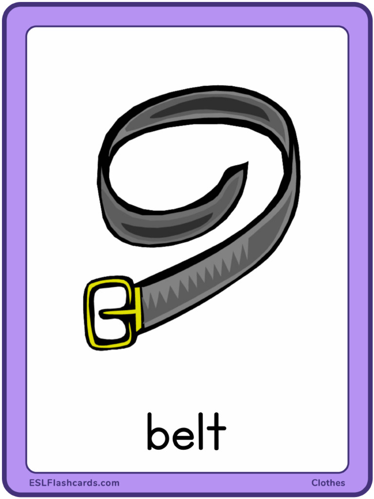 Clothes BrE Large Flashcards With Labels | PDF