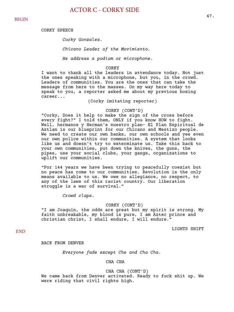 Corky Side (Actor C) | PDF