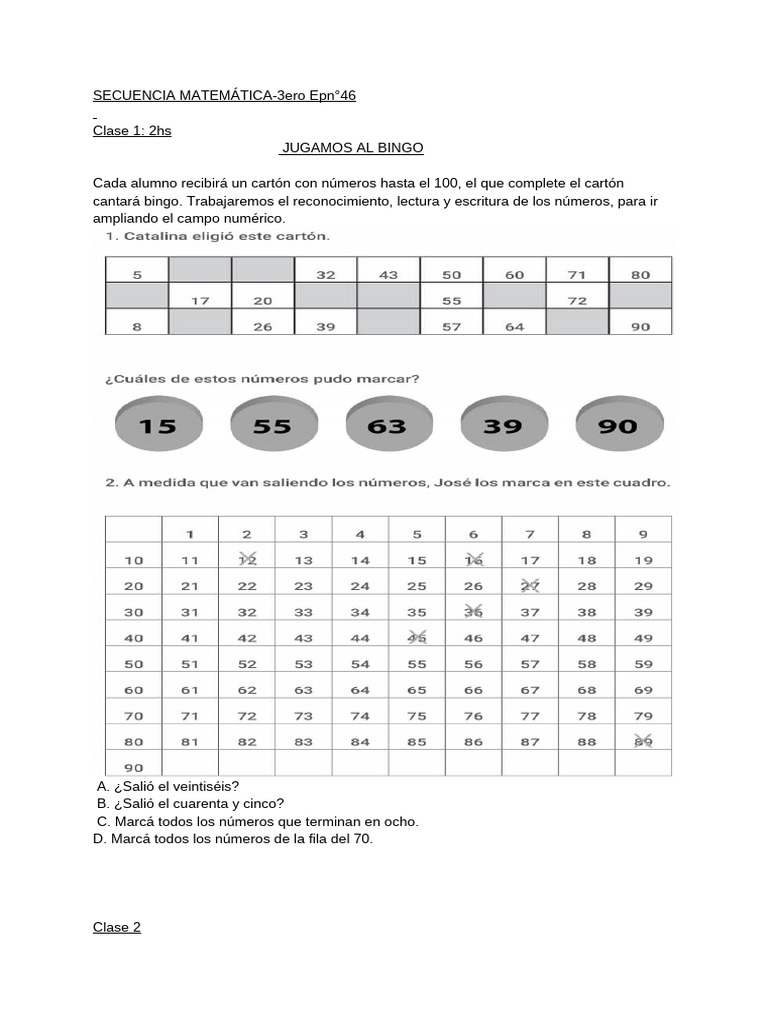 SECUENCIA MATEMÁTICA-3ero Epn°46-MARZO | PDF