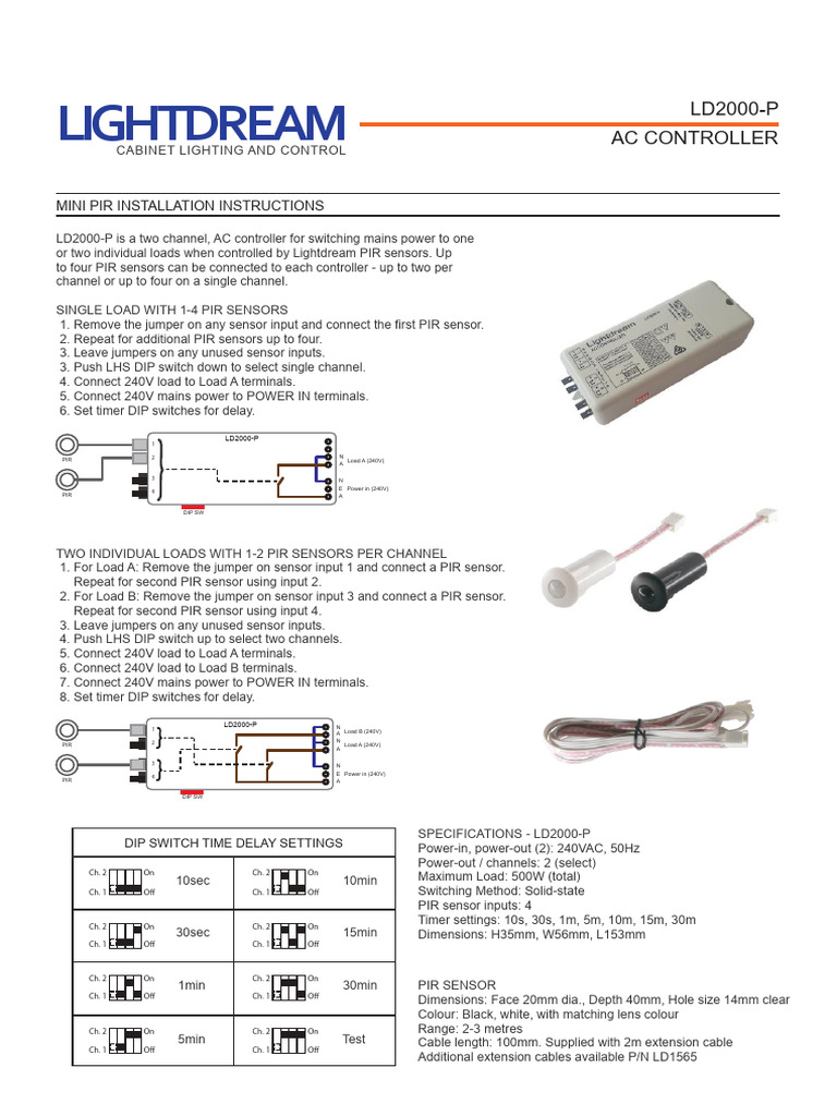 Lightdream Pir Installation Instructions Ld2000 P | PDF | Chess Theory ...