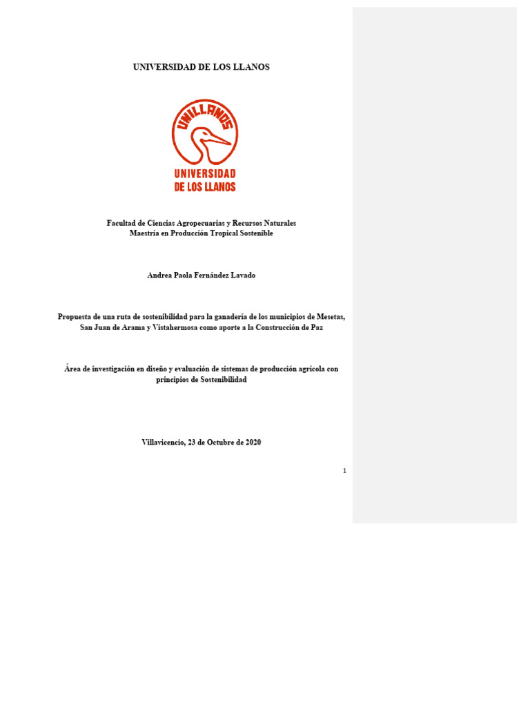 Final Corregida Trabajo de Grado PF Correciones - Share | PDF | Sustentabilidad | Biodiversidad