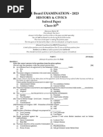 Icse X History and Civics I Pre Board Examination, January 2025 | PDF ...