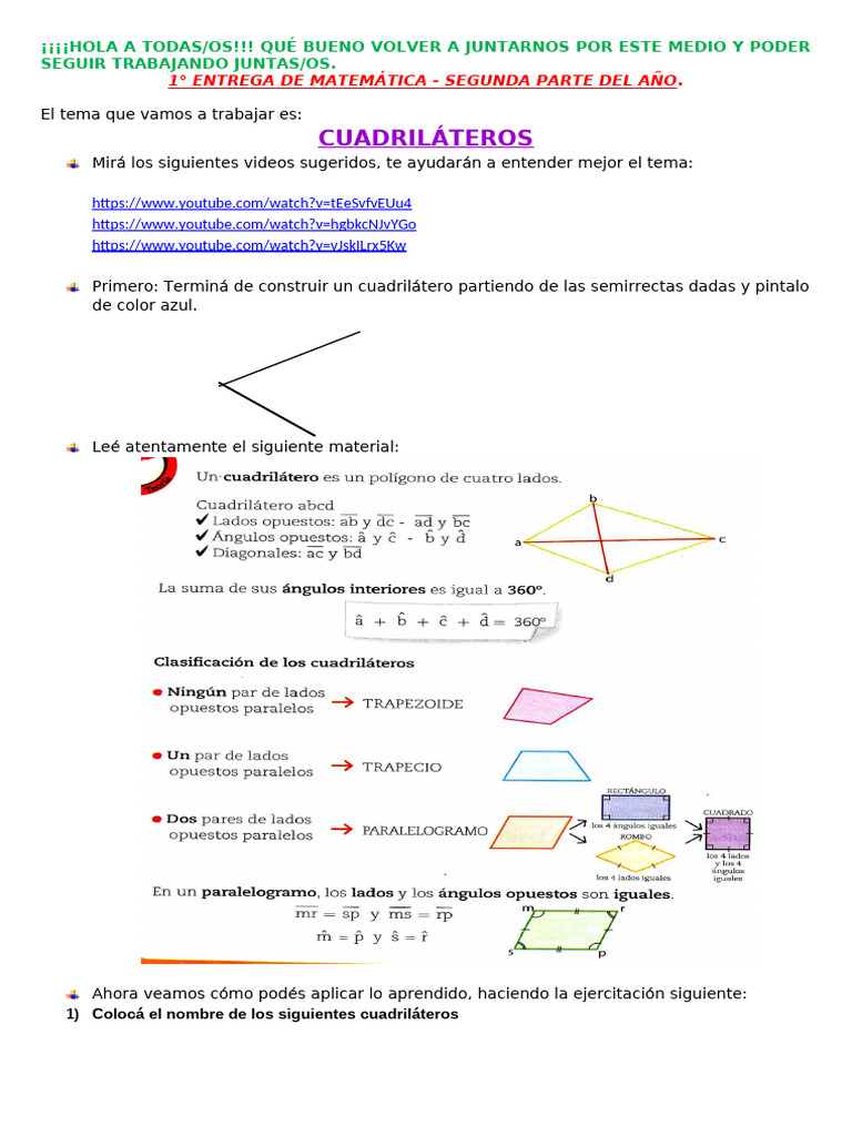 Matem. 6° - Geom Seg 1° | PDF
