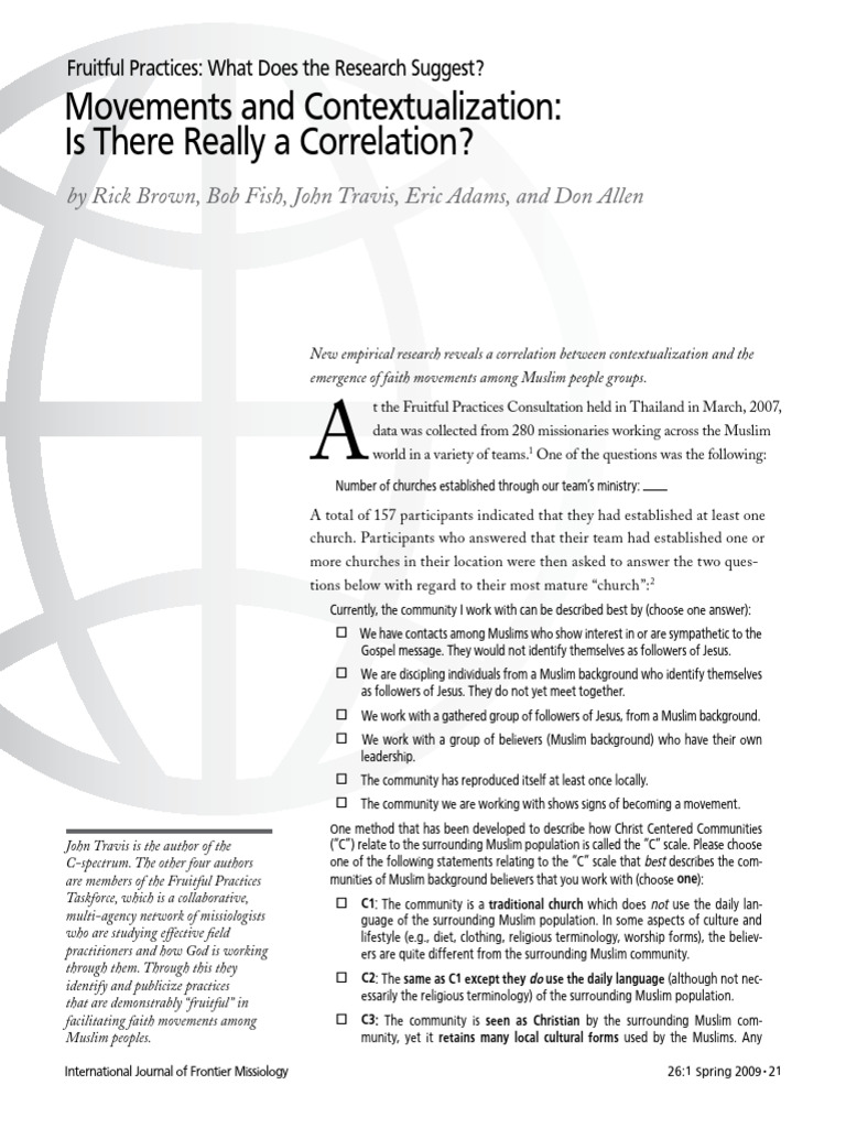 Movements and Contextualization | PDF | Jesus | Abrahamic Religions